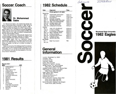 "Soccer Morehead State University 1982 Eagles" by Morehead State ...